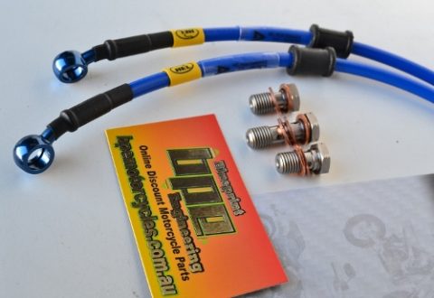 YAMAHA R1 2007 2008 (HBF9703) BRAIDED BRAKE LINES HEL PERFORMANCE BRAKE ...